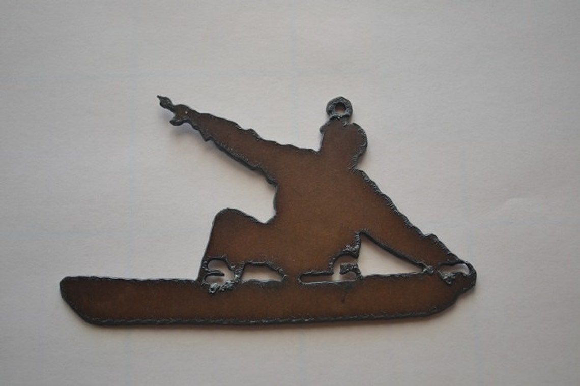 SNOWBOARDER Made of Rustic Rusty Rusted Recycled Metal Custom ...