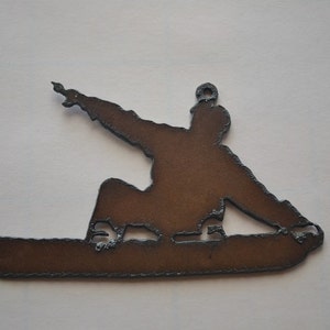 SNOWBOARDER Made of Rustic Rusty Rusted Recycled Metal Custom ...