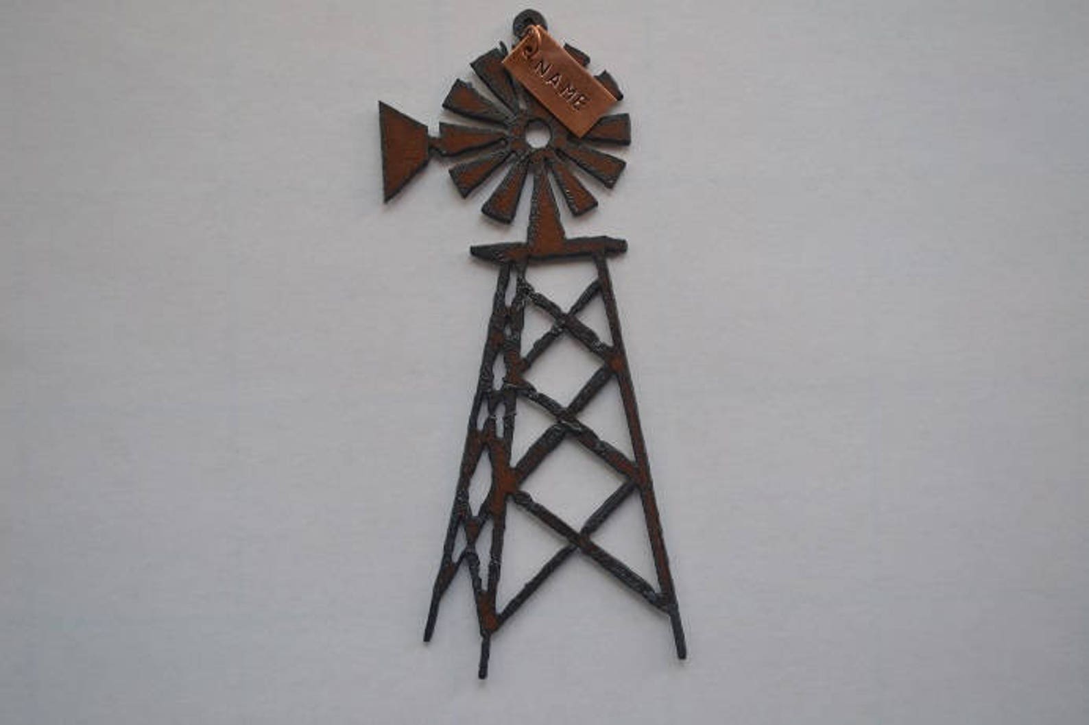 WINDMILL made of Rustic Rusty Rusted Recycled Metal Custom | Etsy