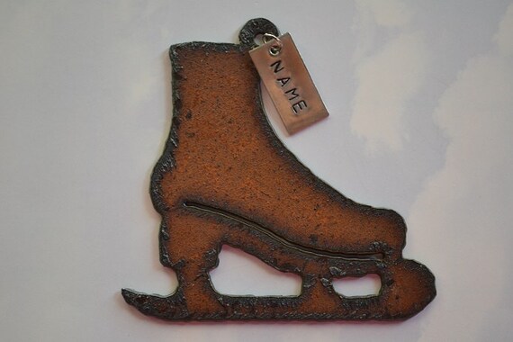 ICE SKATE Made of Rustic Rusty Rusted Recycled Metal Custom | Etsy