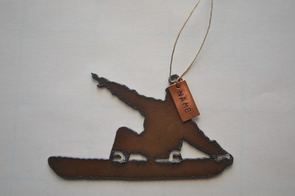 SNOWBOARDER Made of Rustic Rusty Rusted Recycled Metal Custom ...