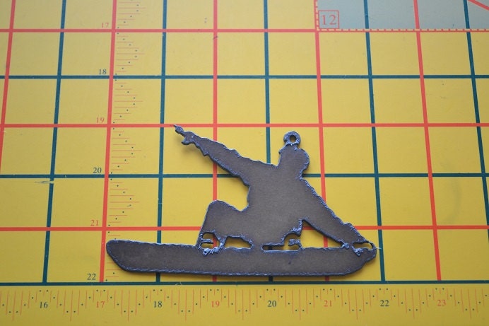 SNOWBOARDER Made of Rustic Rusty Rusted Recycled Metal Custom ...