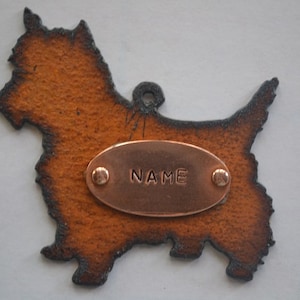 YORKSHIRE TERRIER / YORKIE Made of Rustic Rusty Rusted Recycled Metal ...