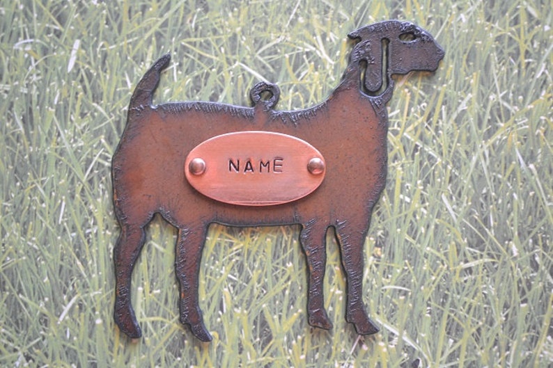 GOAT Made of Rustic Rusty Rusted Recycled Metal Custom PERSONALIZED ...