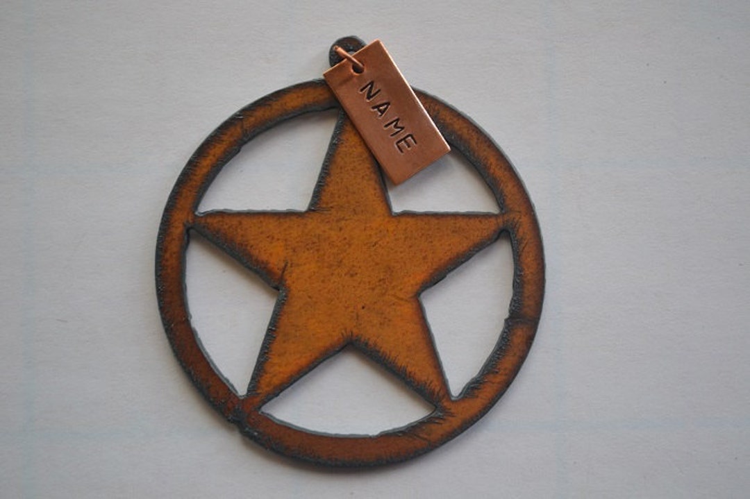 TEXAS STAR Made of Rustic Rusty Rusted Recycled Metal Custom ...