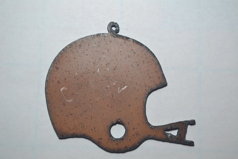 FOOTBALL HELMET Made of Rustic Rusty Rusted Recycled Metal Custom ...