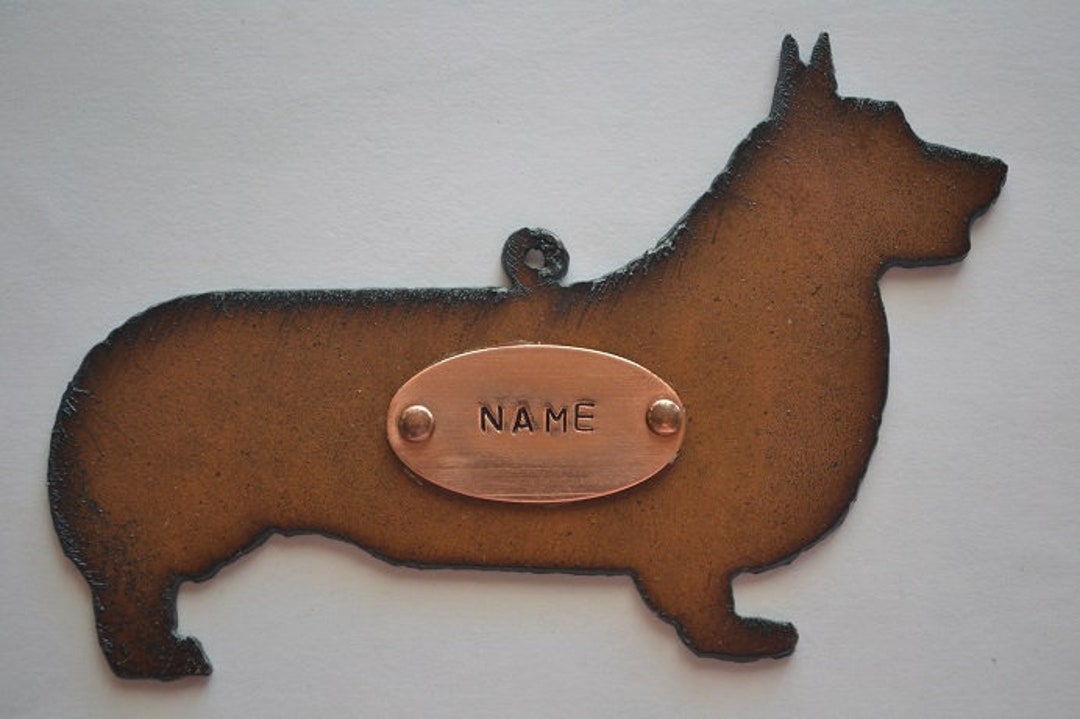 WELSH PEMBROKE CORGI Made of Rustic Rusty Rusted Recycled Metal Custom ...