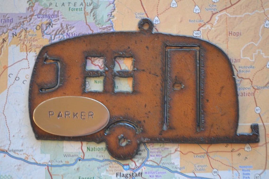 TRAILER / CAMPER Made of Rustic Rusty Rusted Recycled Metal | Etsy