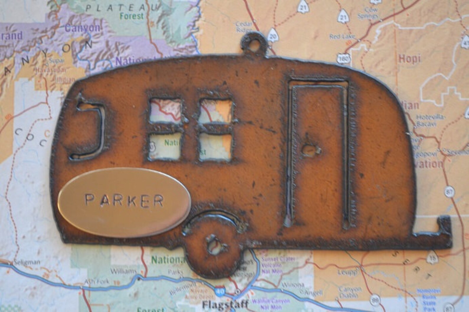 TRAILER / CAMPER Made of Rustic Rusty Rusted Recycled Metal | Etsy