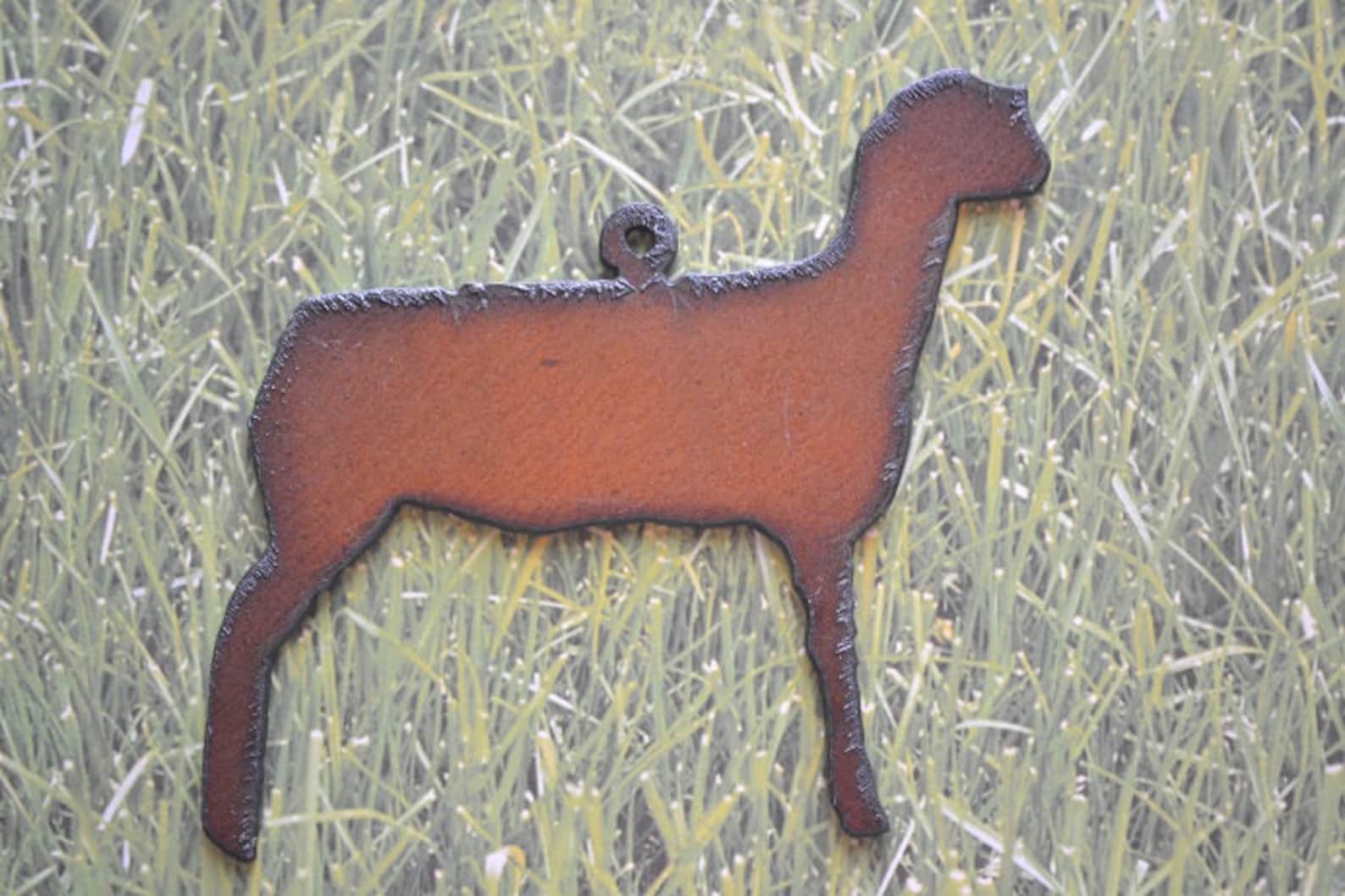 LAMB Made of Rustic Rusty Rusted Recycled Metal Custom PERSONALIZED ...
