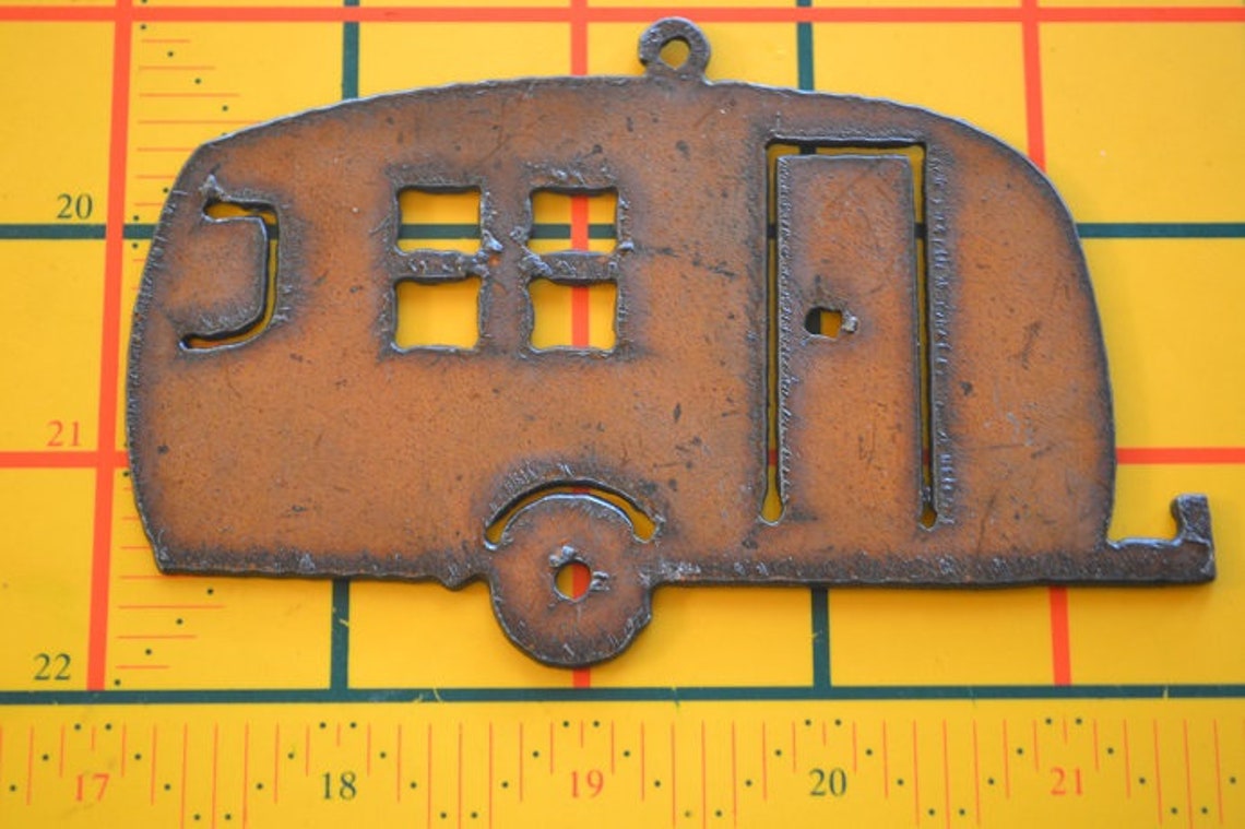 TRAILER / CAMPER Made of Rustic Rusty Rusted Recycled Metal - Etsy