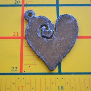 Rustic Rusty Rusted Recycled Metal Charm WHIMSICAL HEART Ceiling Fan ...