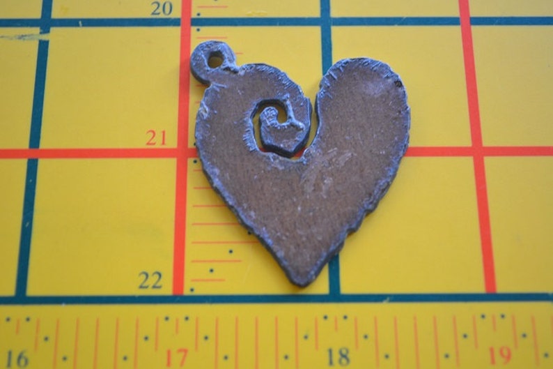 Rustic Rusty Rusted Recycled Metal Charm WHIMSICAL HEART Ceiling Fan ...