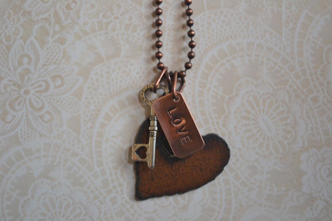 Rustic Rusty Rusted Recycled Metal Whimsical HEART / VALENTINE'S DAY ...