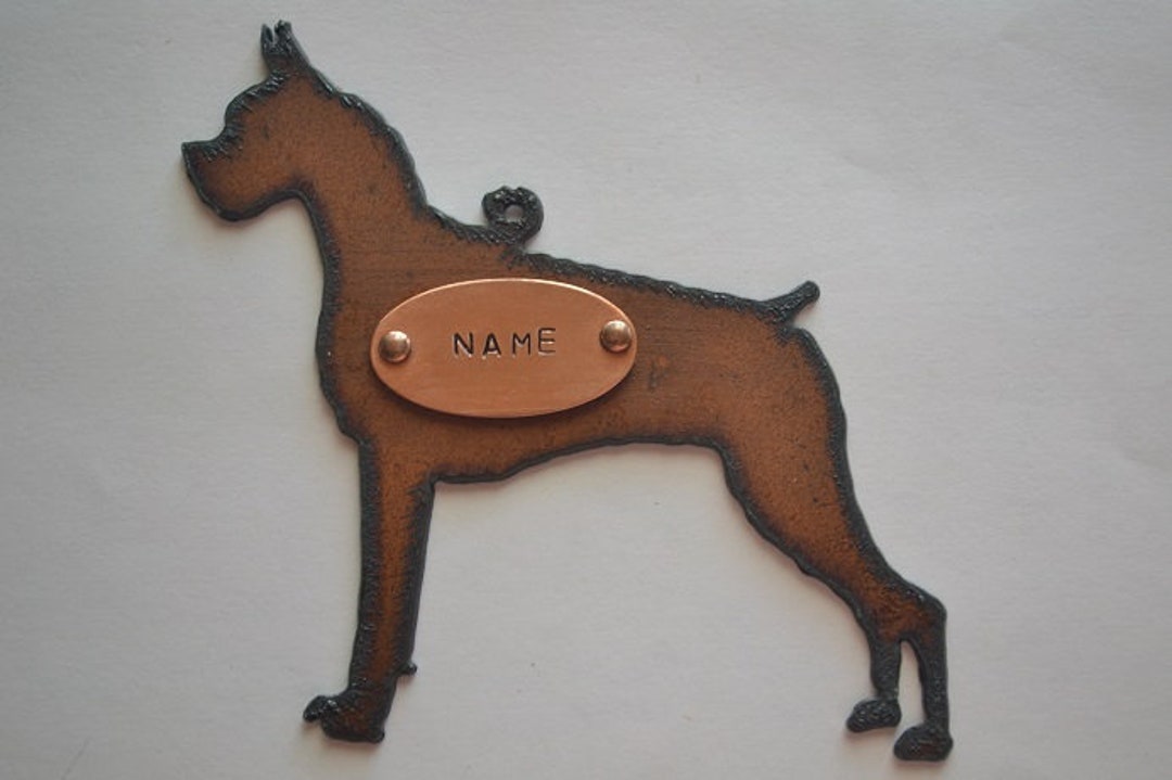 BOXER Made of Rustic Rusty Rusted Recycled Metal Custom PERSONALIZED ...
