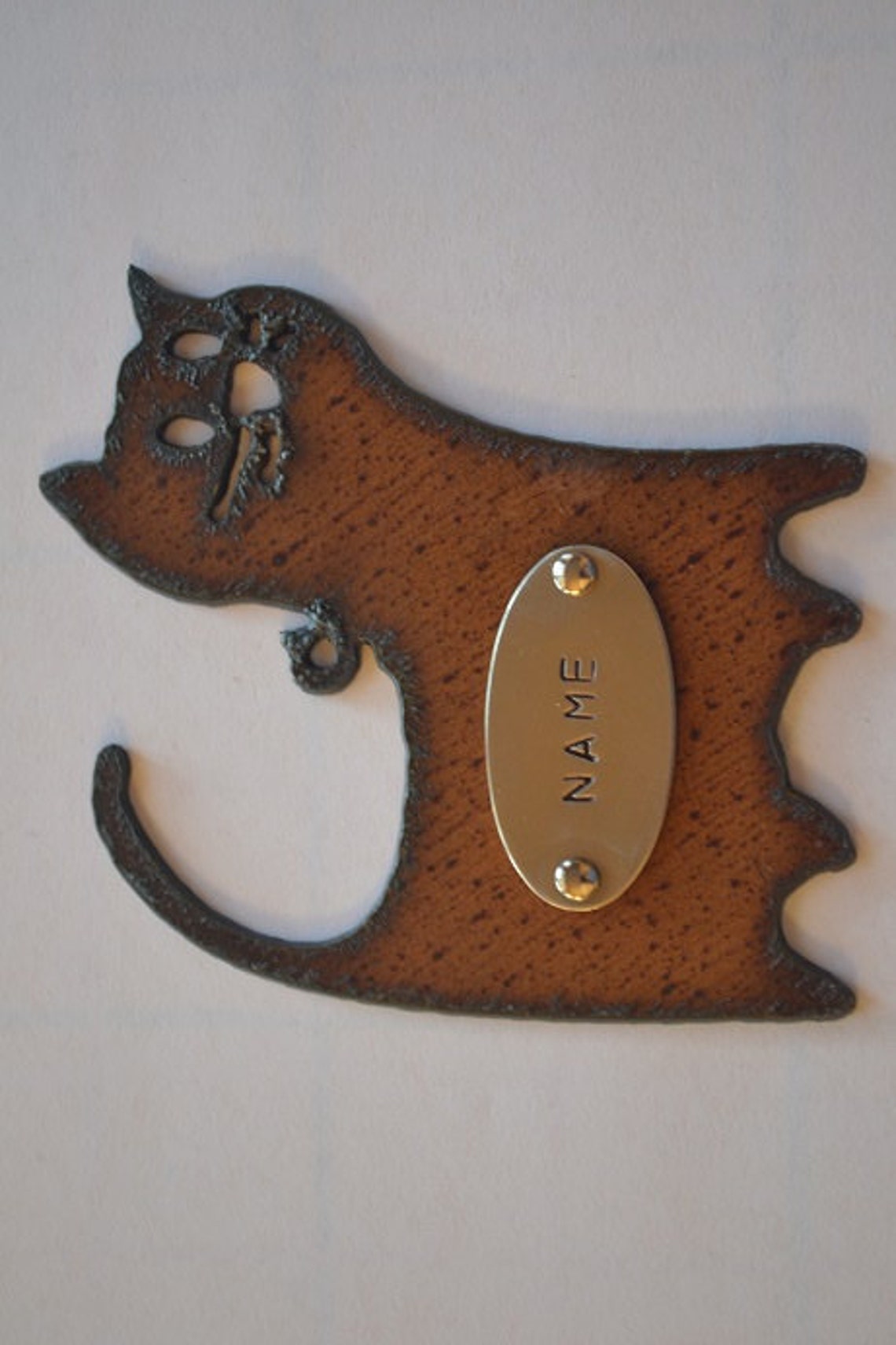 CAT / KITTEN Made of Rustic Rusty Rusted Recycled Metal Custom - Etsy