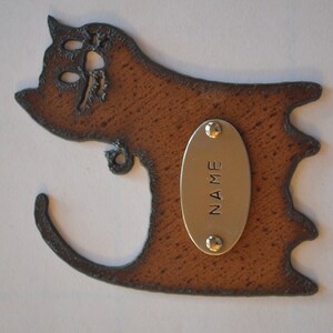 CAT / KITTEN Made of Rustic Rusty Rusted Recycled Metal Custom ...