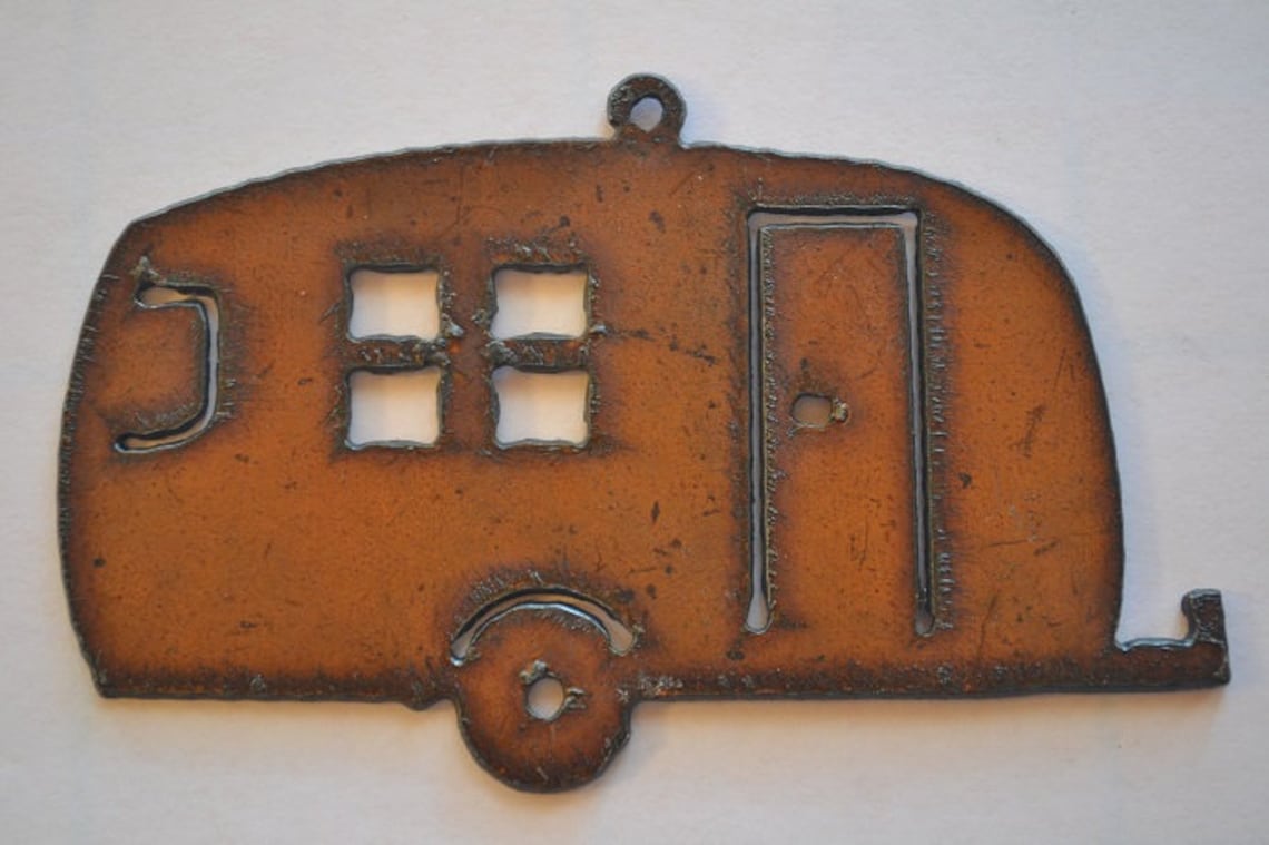 TRAILER / CAMPER Made of Rustic Rusty Rusted Recycled Metal | Etsy