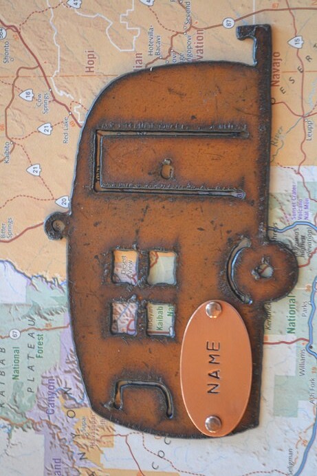 TRAILER / CAMPER made of Rustic Rusty Rusted Recycled Metal | Etsy