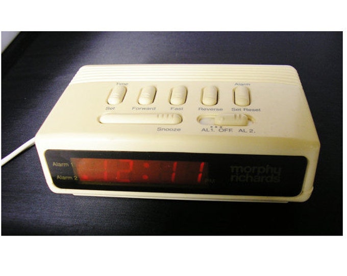 1980s Digital Clock Alarm Retro Electronics Morphy Richards DC335 ...