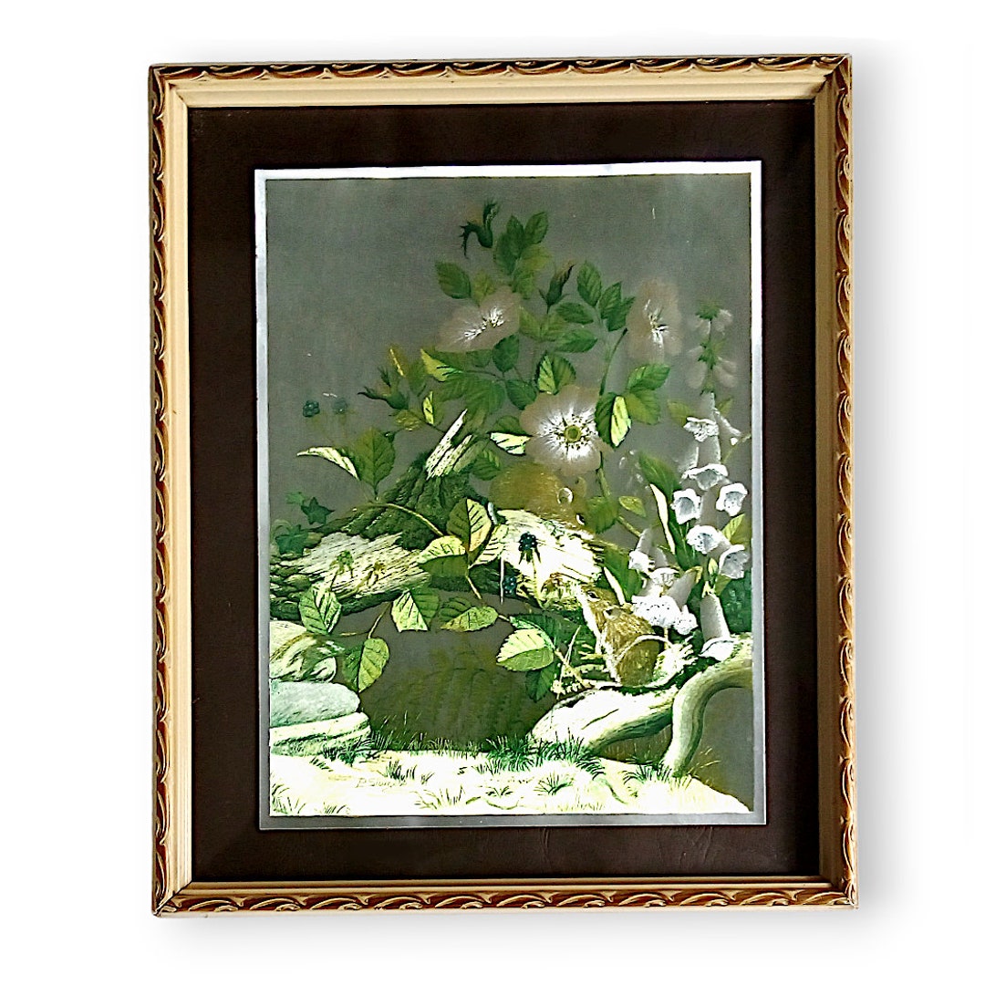 Vintage Wall Art From England Foil Art by P Sturgess Framed Art Print ...