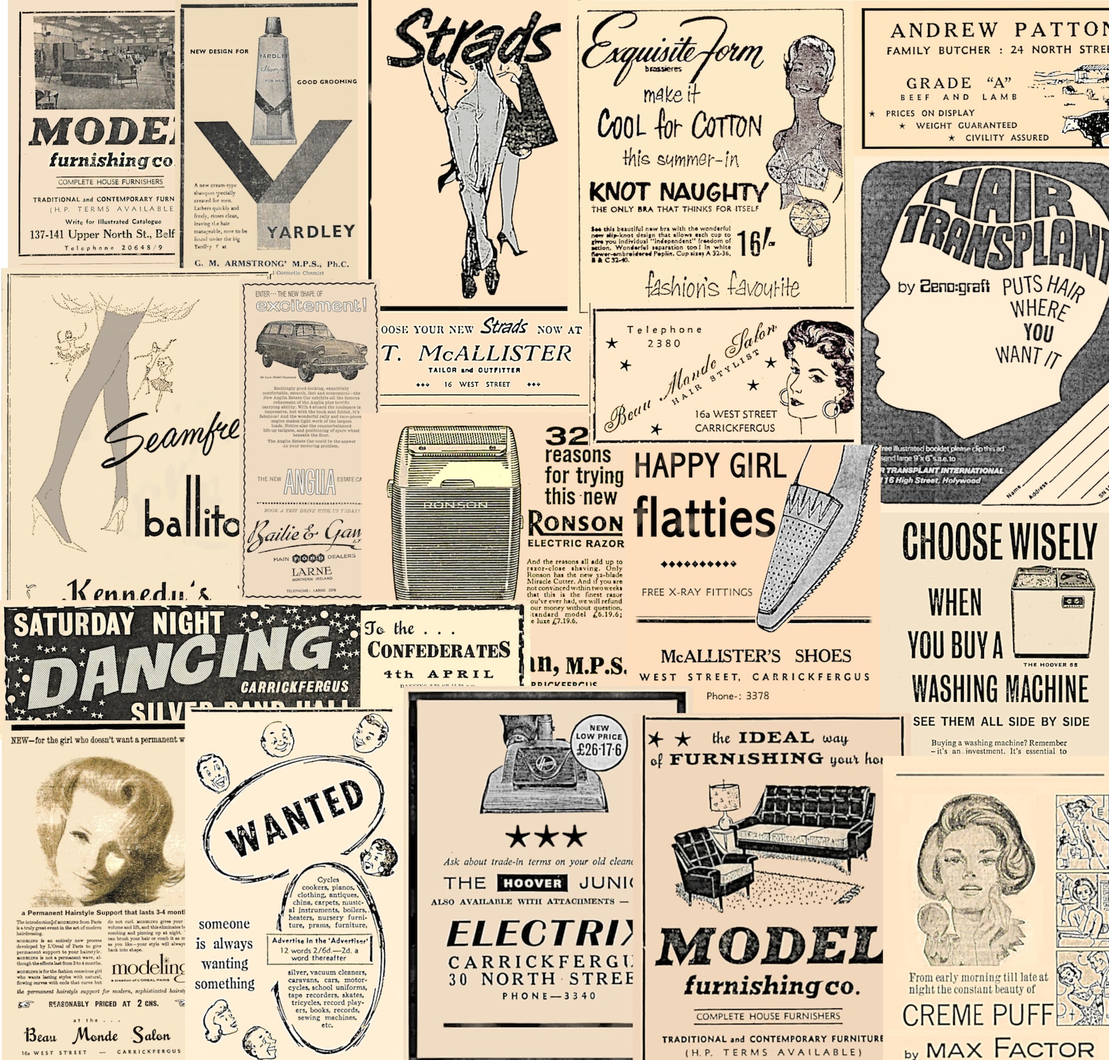 Vintage advertisements Instant download of 1950s newspaper | Etsy