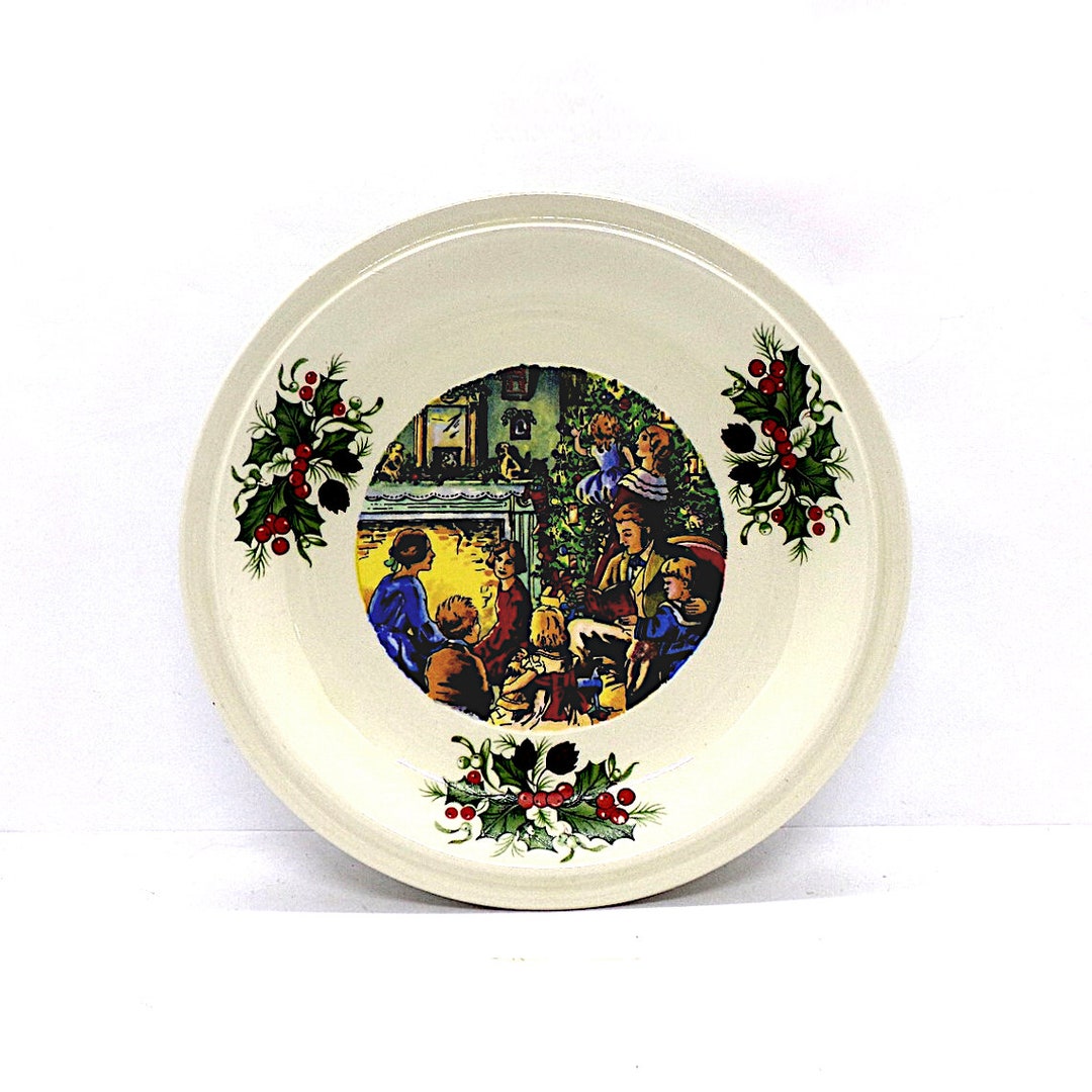 Vintage Christmas Plate Gift Traditional Xmas Decoration Christmas ...