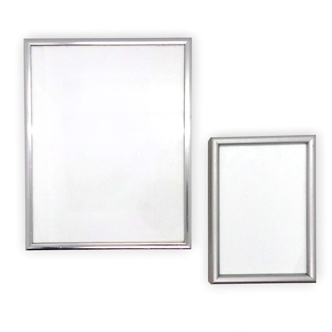 Silver Metal Frames Set of 2 Contemporary Frames Metal Photo Frames ...