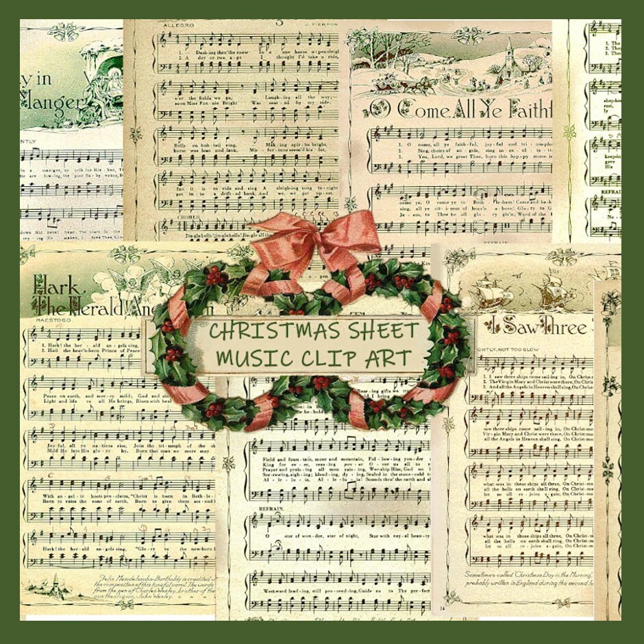 Christmas Sheet Music Clipart