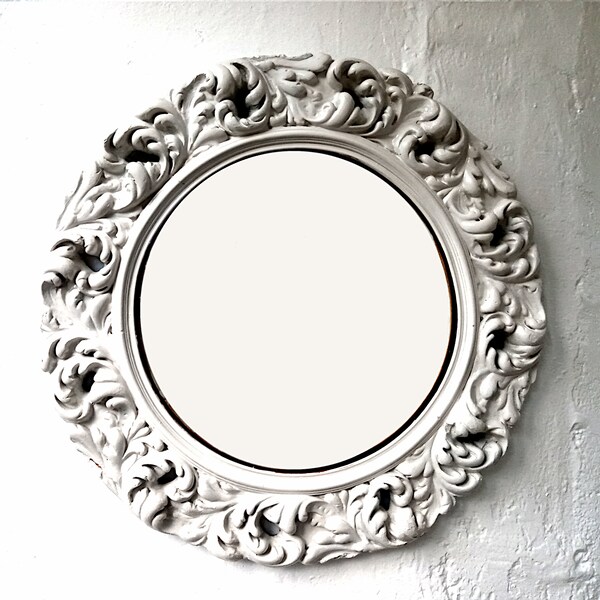 White Rococo Mirror - Etsy