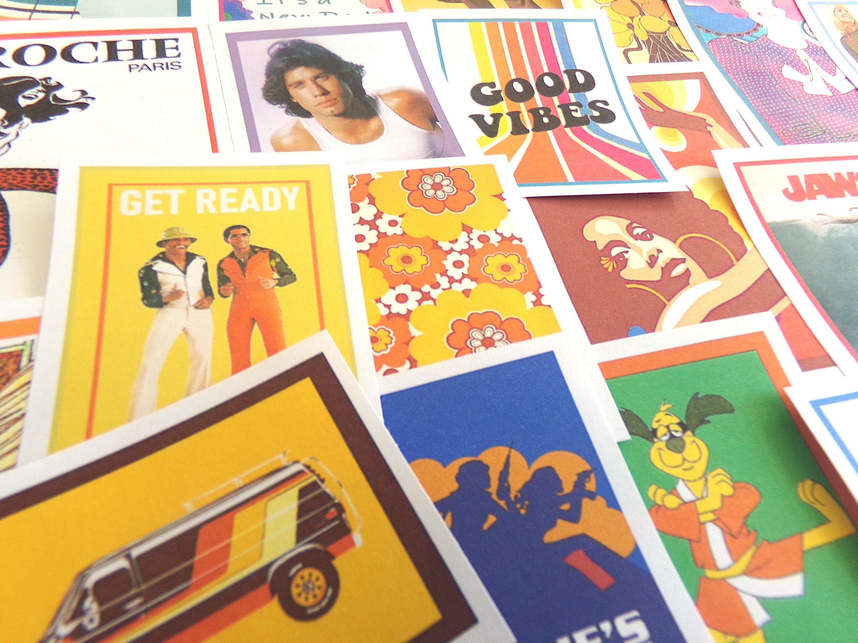 1970s Sticker set 25 cool fun handmade stickers of vintage | Etsy