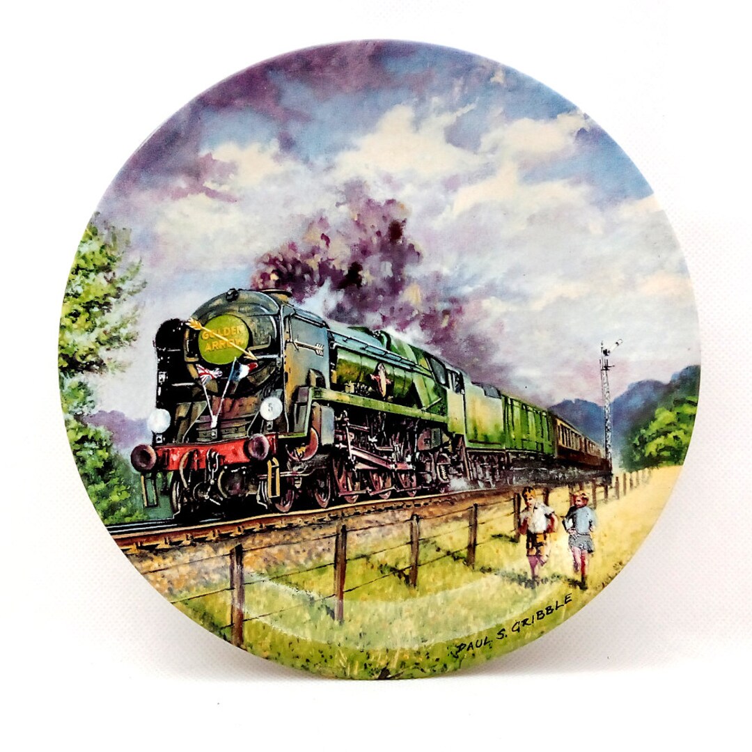 Davenport Plate the Golden Arrow Steam Train Plate Vintage - Etsy