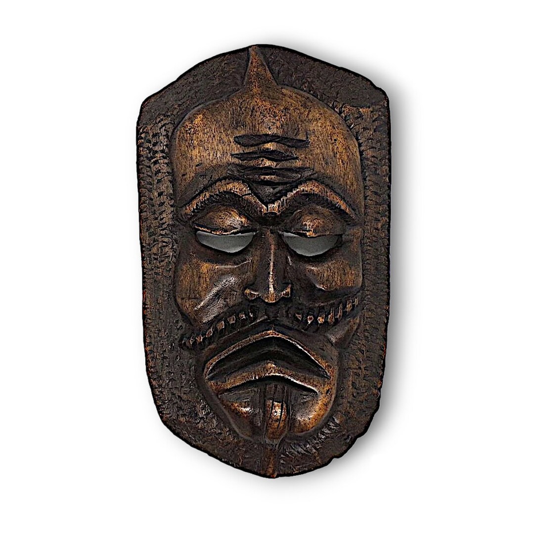African Wooden Mask Hand Carved Vintage Tribal Art From Africa Vintage ...