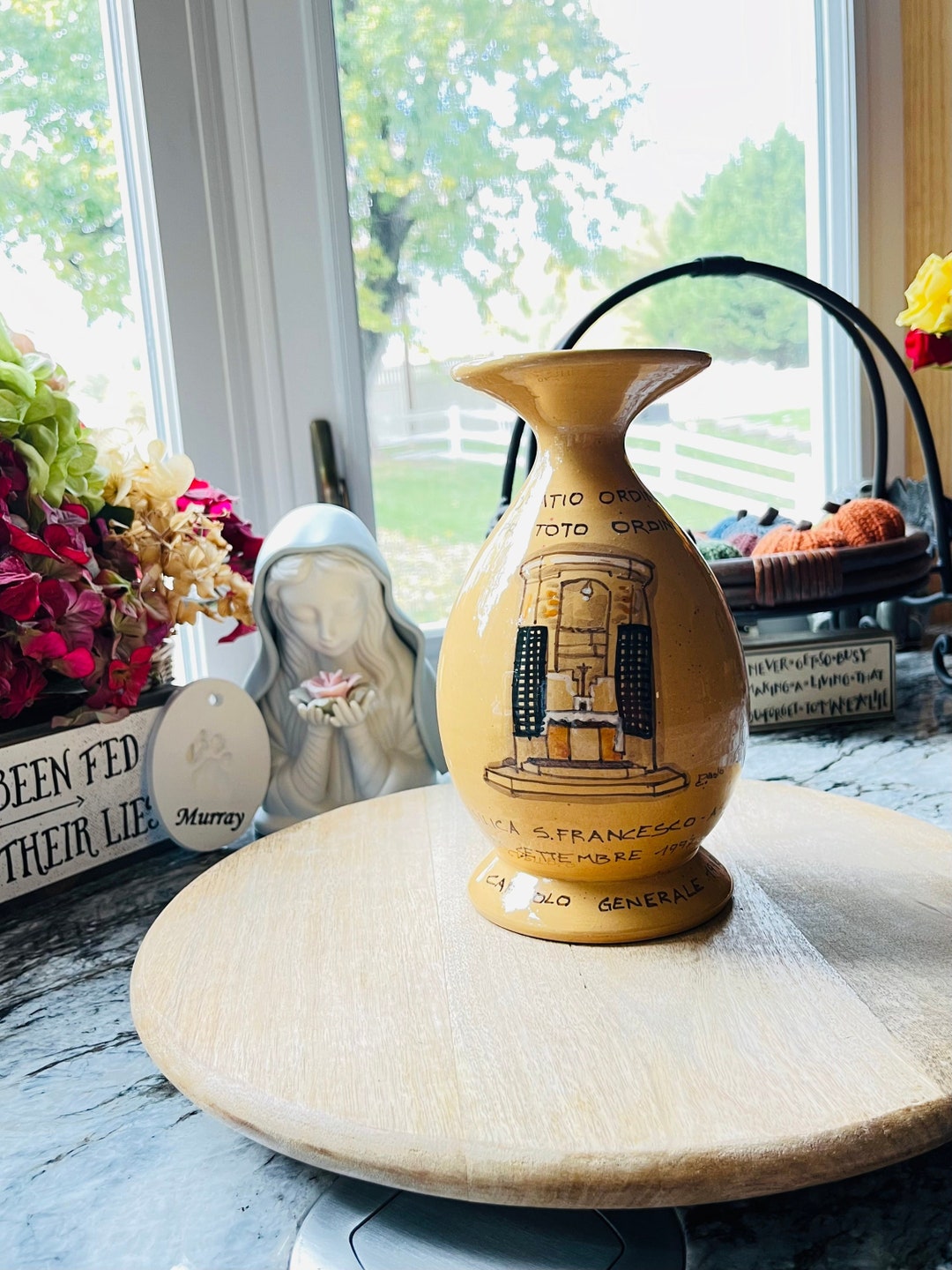 Authentic Vintage Paolo Deruta. St. Francesco Assisi Candleholder. Hand ...