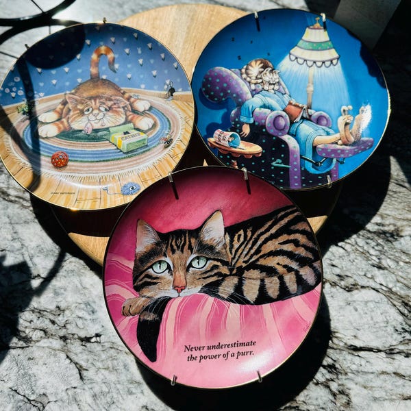 Cat Decorative Plate - Etsy