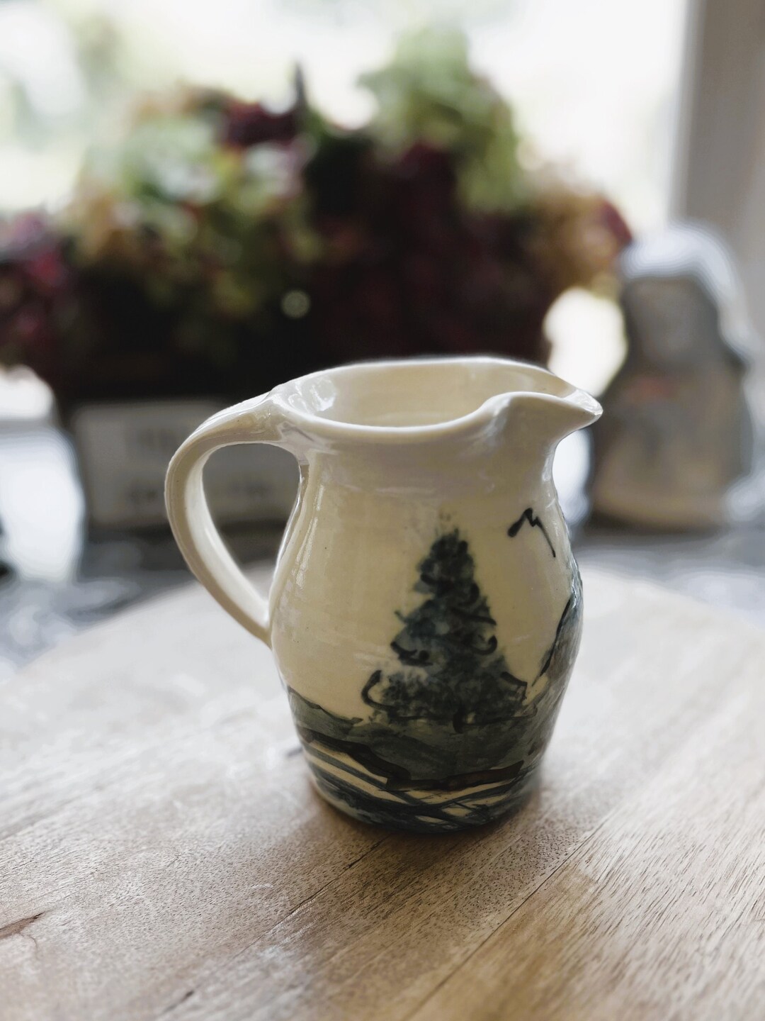 Beautiful Nature Inspired Hand Painted Native American Small Pitcher ...