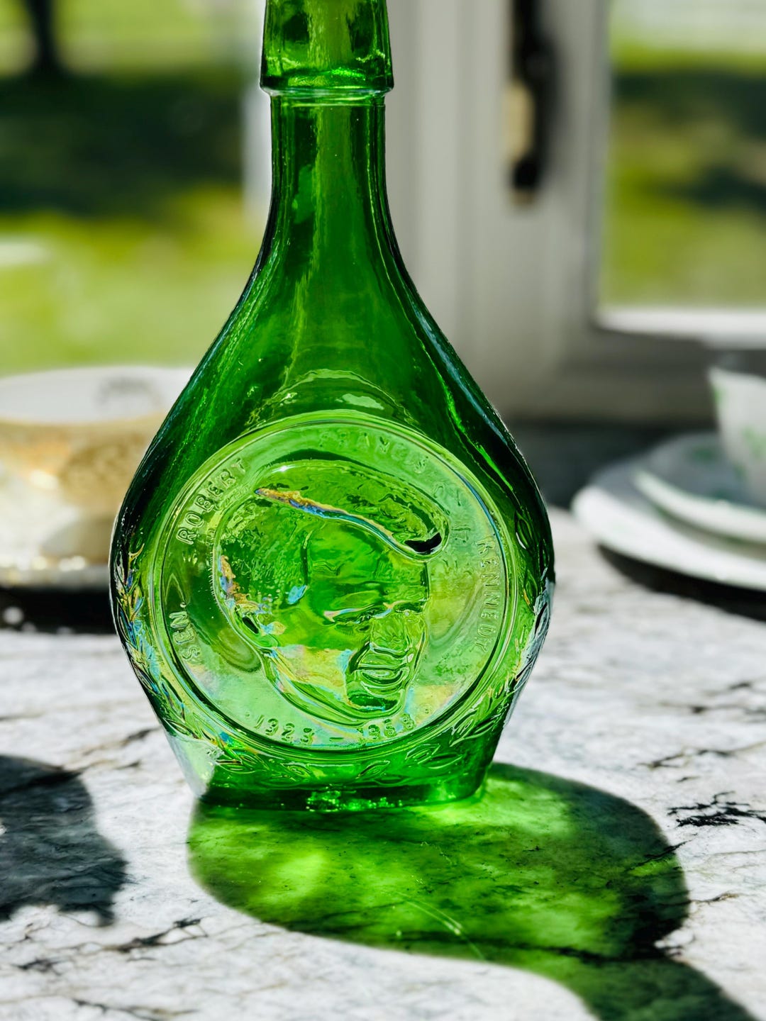 Vintage John F. Kennedy Wheaton Blue Glass Bottle: Commemorative ...