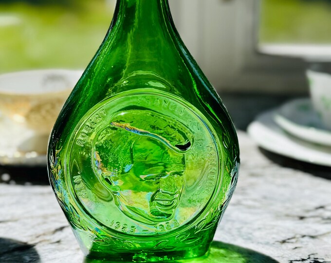 Vintage John F. Kennedy Wheaton Blue Glass Bottle: Commemorative ...