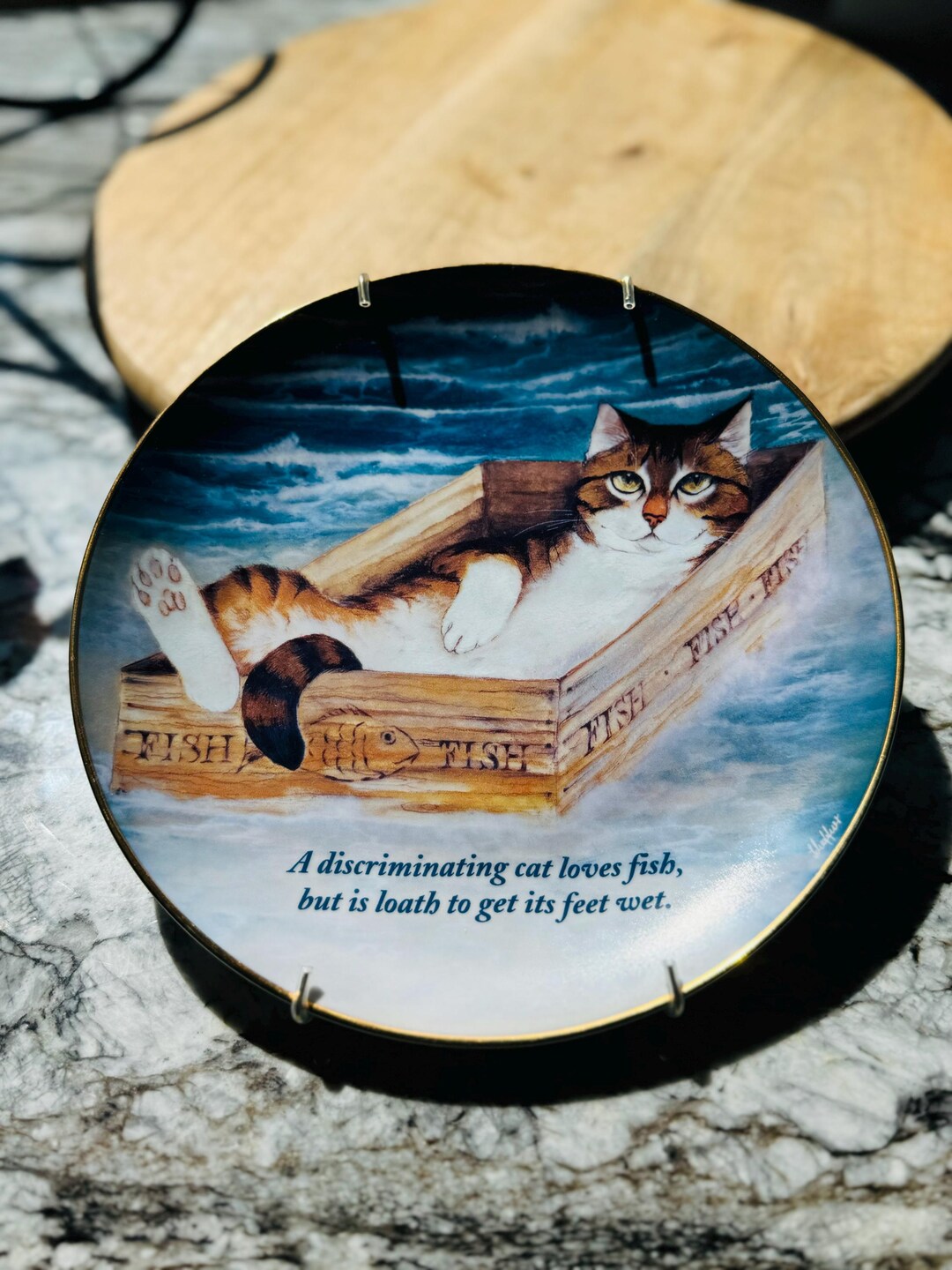 Six Assorted Cat Wall Plates W/ Hangers. Home Decor. Danbury Mint ...