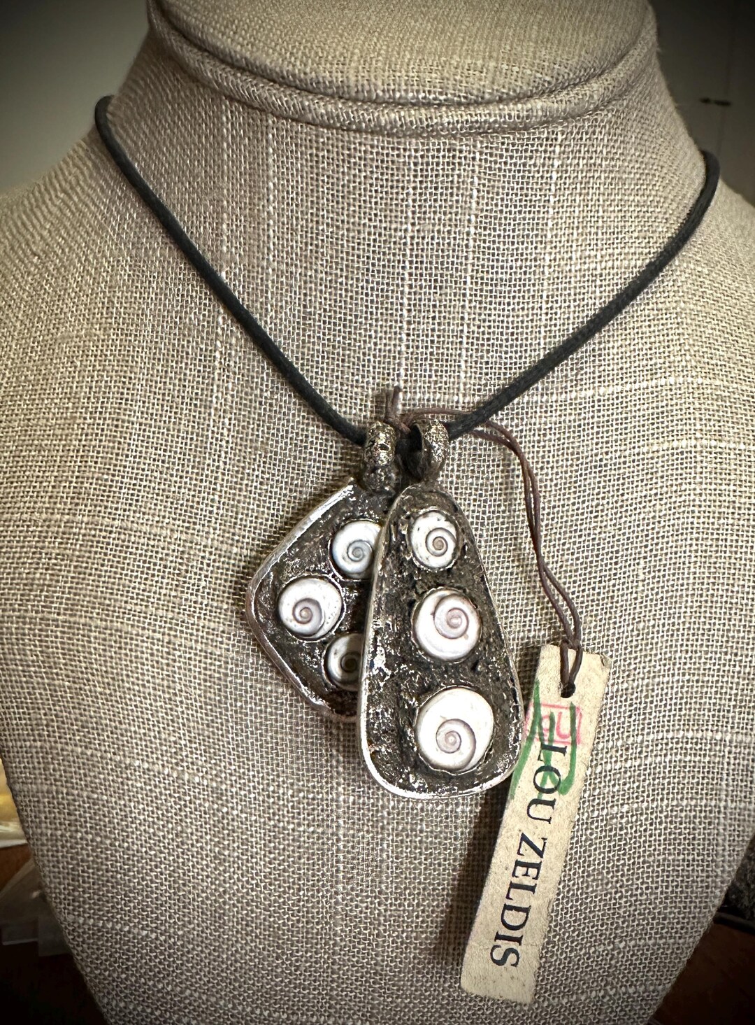 Classic Lou Zeldis Charms. Sterling Silver and Eye of Shiva Shell ...