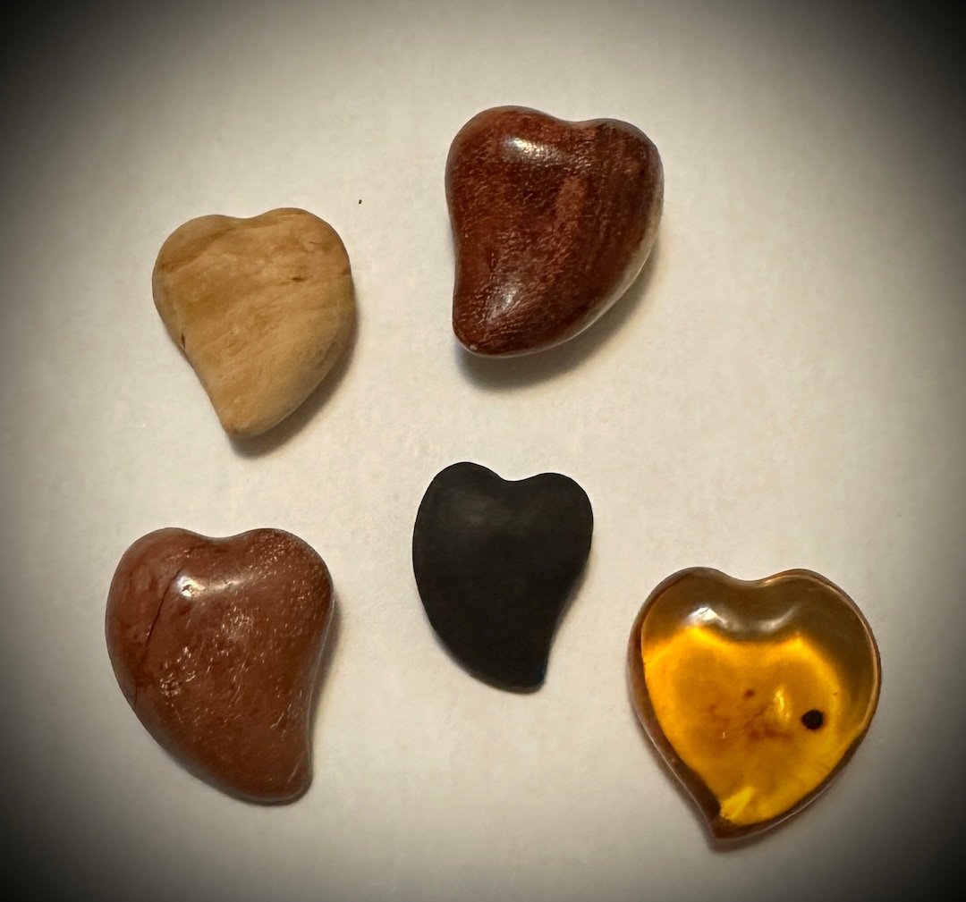 Lou Zeldis Original Selection of Hand Carved Hearts ... Set of Five - Etsy