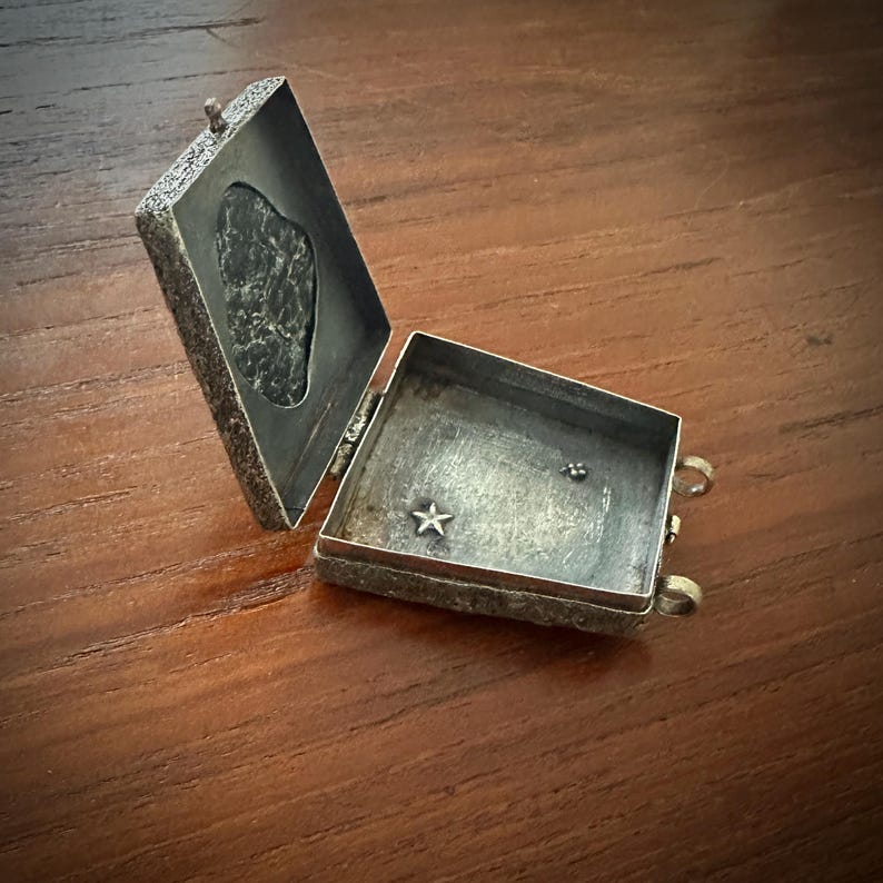 A Lou Zeldis Original Vintage Sterling Silver Locket With a Beautiful ...