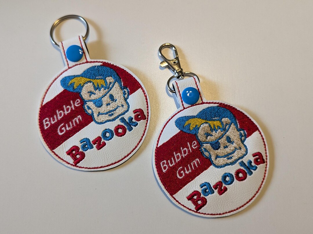 Bazooka Bubble Gum Keychain / Bag Tag / Bag Accessory / Keychain / Snap ...