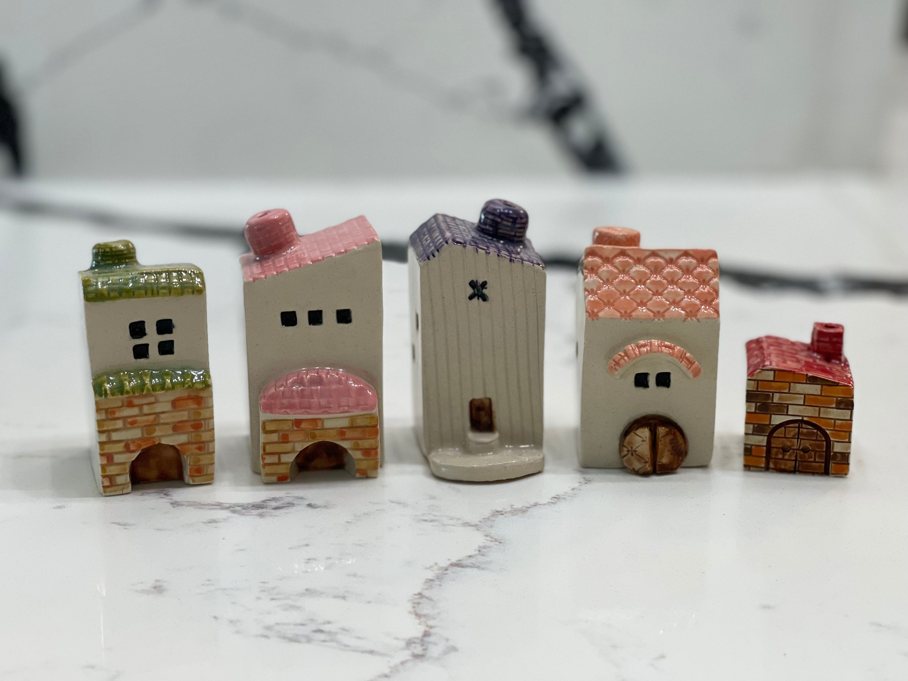Miniature Houses (set of 5) - Etsy