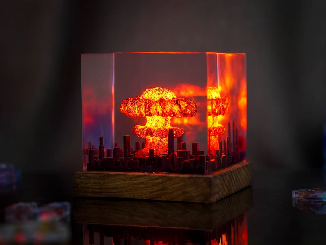 Nuclear Atomic Boom Explosion Resin Lamp, Night Lights, Fallout, 3D LED ...