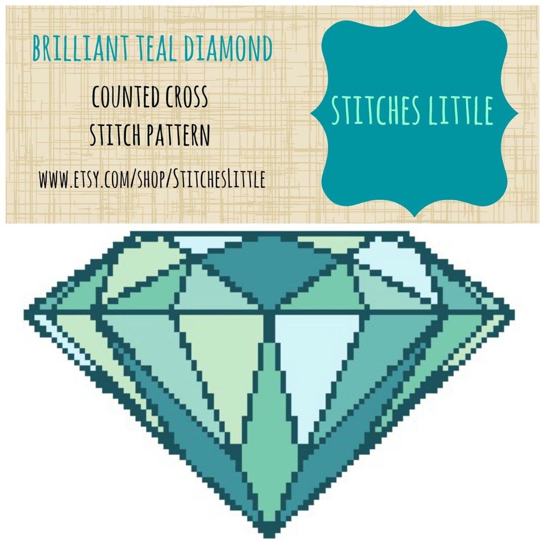 Diamond Cross Stitch Pattern - Geometric Cross Stitch - Modern Cross ...