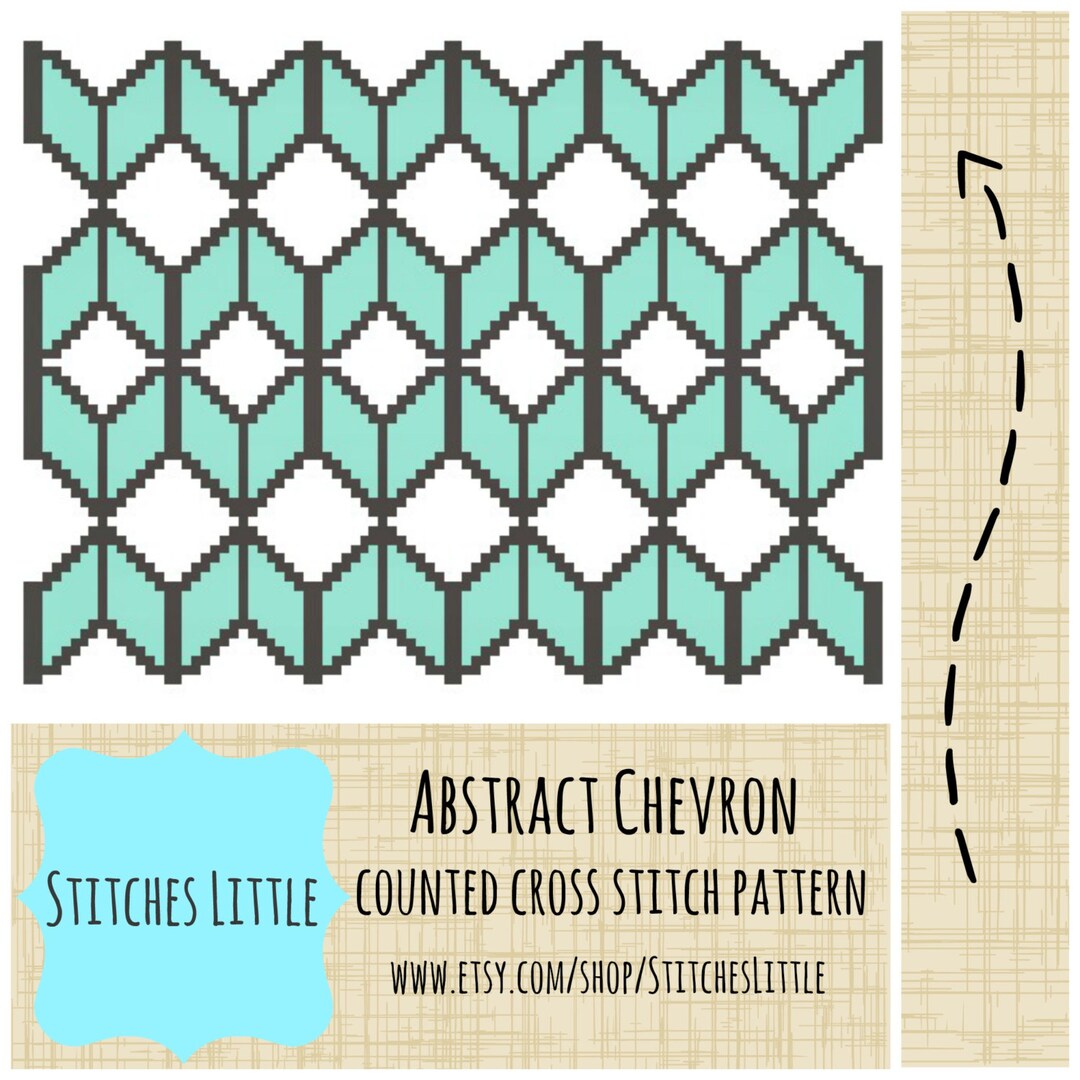 Chevron Cross Stitch Pattern Geometric Cross Stitch Modern Cross Stitch ...