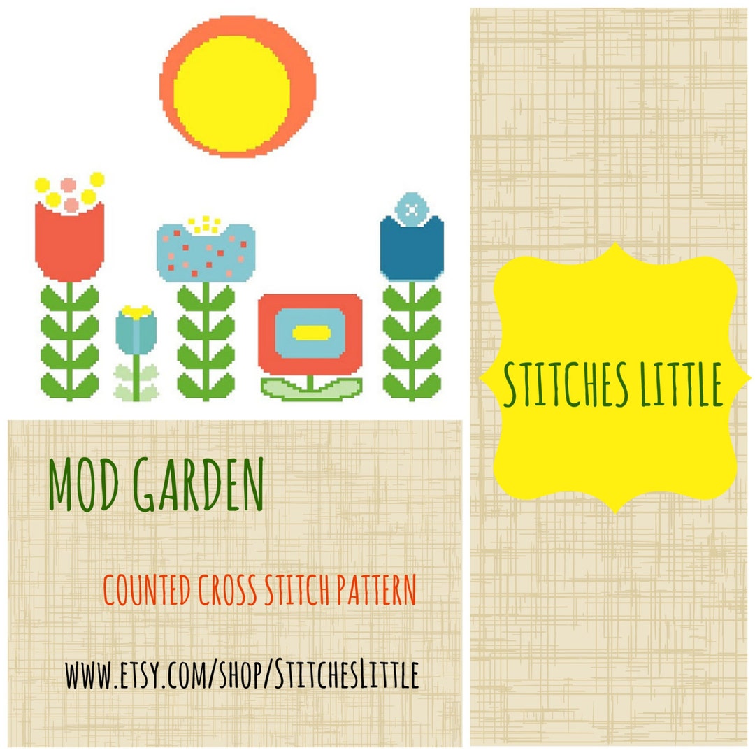 Retro Modern Cross Stitch Pattern - Scandi Cross Stitch - Ondori Cross ...
