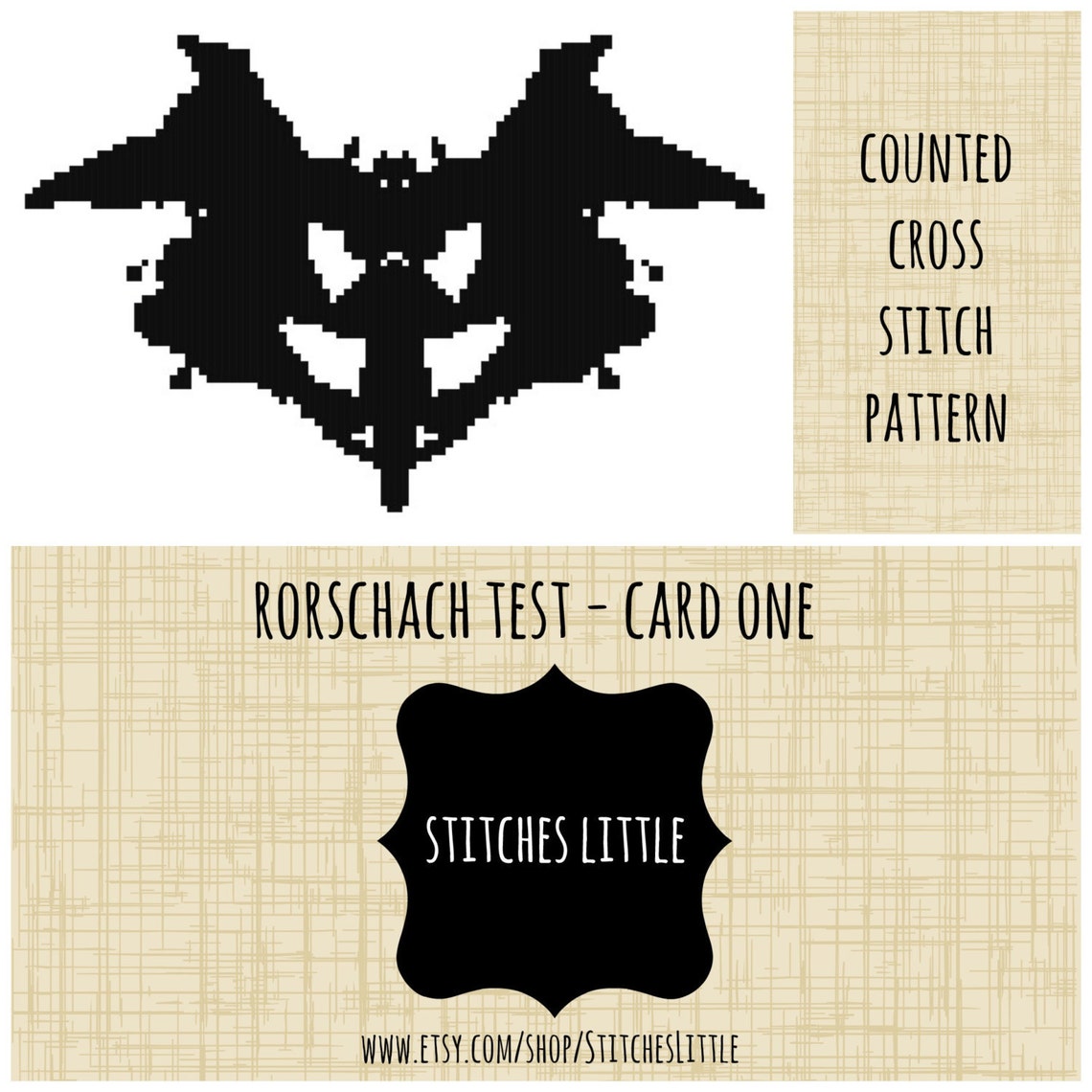 Modern Cross Stitch Rorschach Test Cross Stitch Pattern PDF Pattern ...