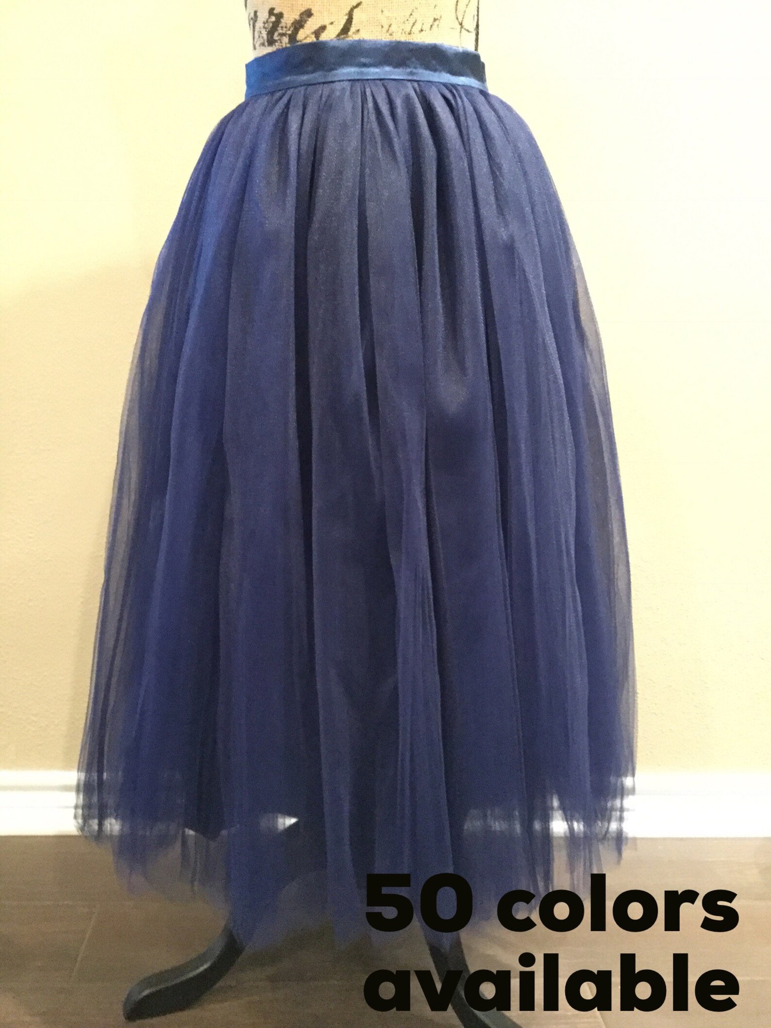 Navy Blue Tulle Skirt Women Custom Dress Wedding Skirt | Etsy